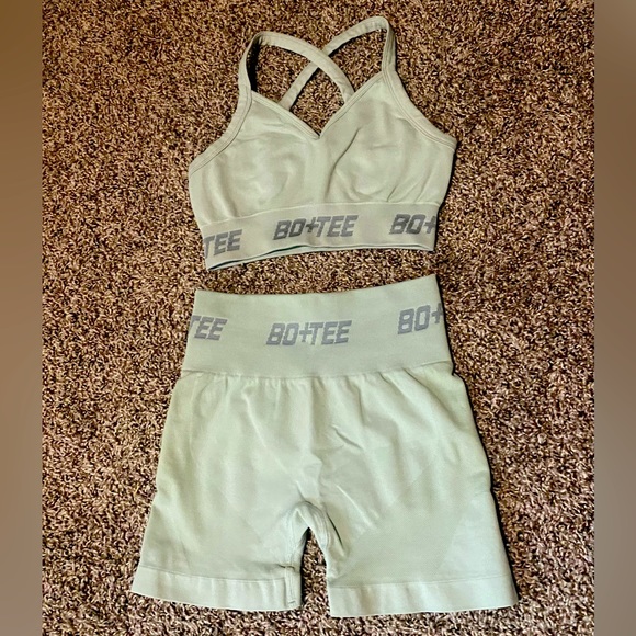 Bo + Tee | Other | Bo Tee Cute Mint Green Gym Set | Poshmark